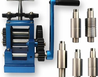 Silver Rolling Mill for Metal Sheet and Wire 2x 3 Inch Rollers With ...