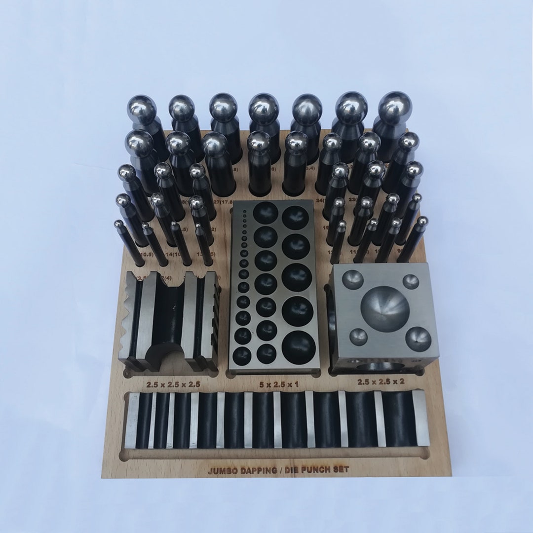 41 Piece Steel Dapping Doming Punch Block Set & Wooden Base - Etsy