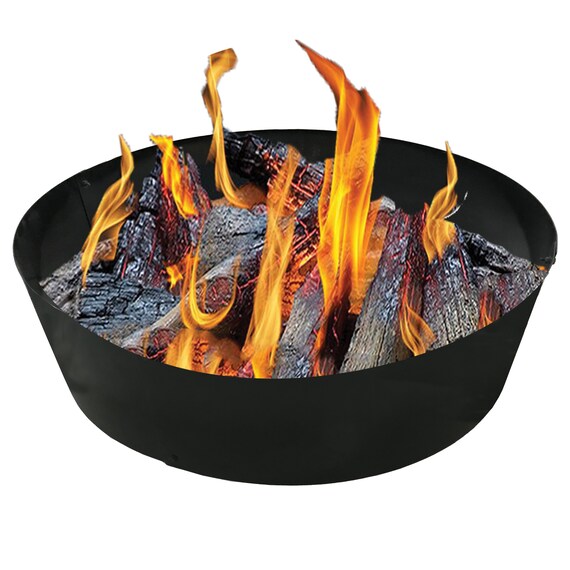 Round Fire Ring 2.5 mm Thick Steel Solid Design Powder | Etsy