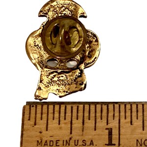 Vintage Italian Venetian Mask Lapel Pin Gold Tone Black Enamel ...