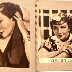 Vintage Hollywood Stars Scrapbook 1930s 40s Ginger Rogers Katherine ...