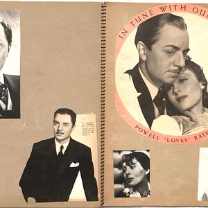 Vintage Hollywood Stars Scrapbook 1930s 40s Ginger Rogers Katherine ...
