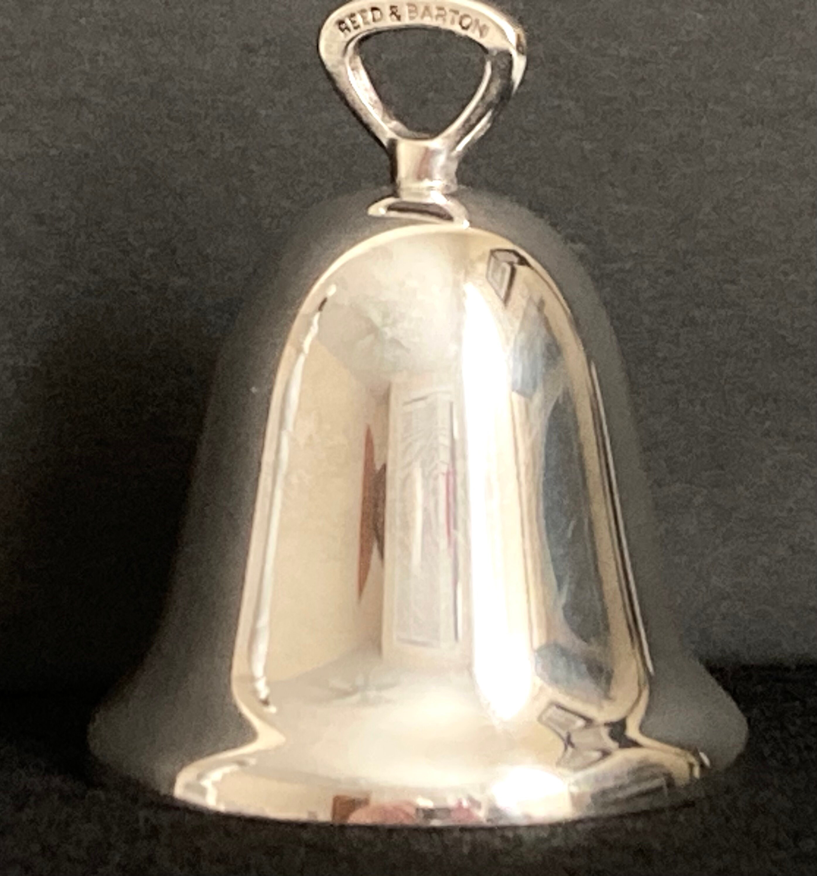 1992 Reed & Barton Engraved Silverplate Bell Christmas Ornament Boxed ...