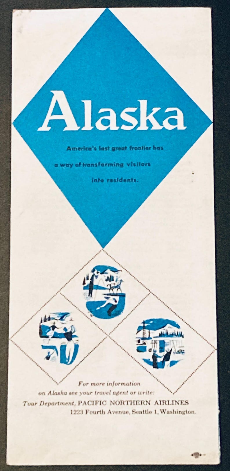 1950s Pacific Northern Airlines PNA Alaska Travel Fold Out Brochure - Etsy