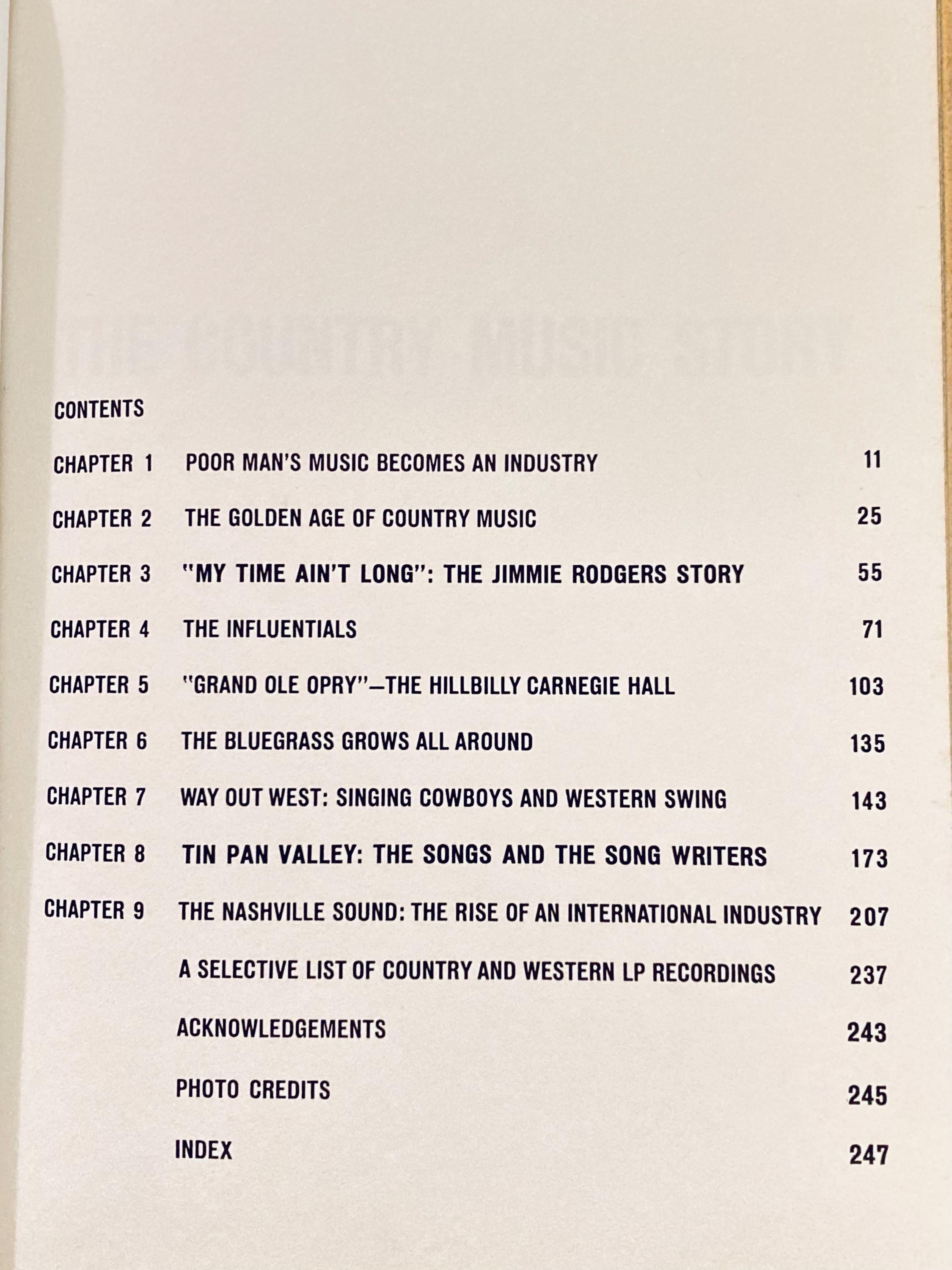 1971 the Country Music Store Book Picture History of Country and ...