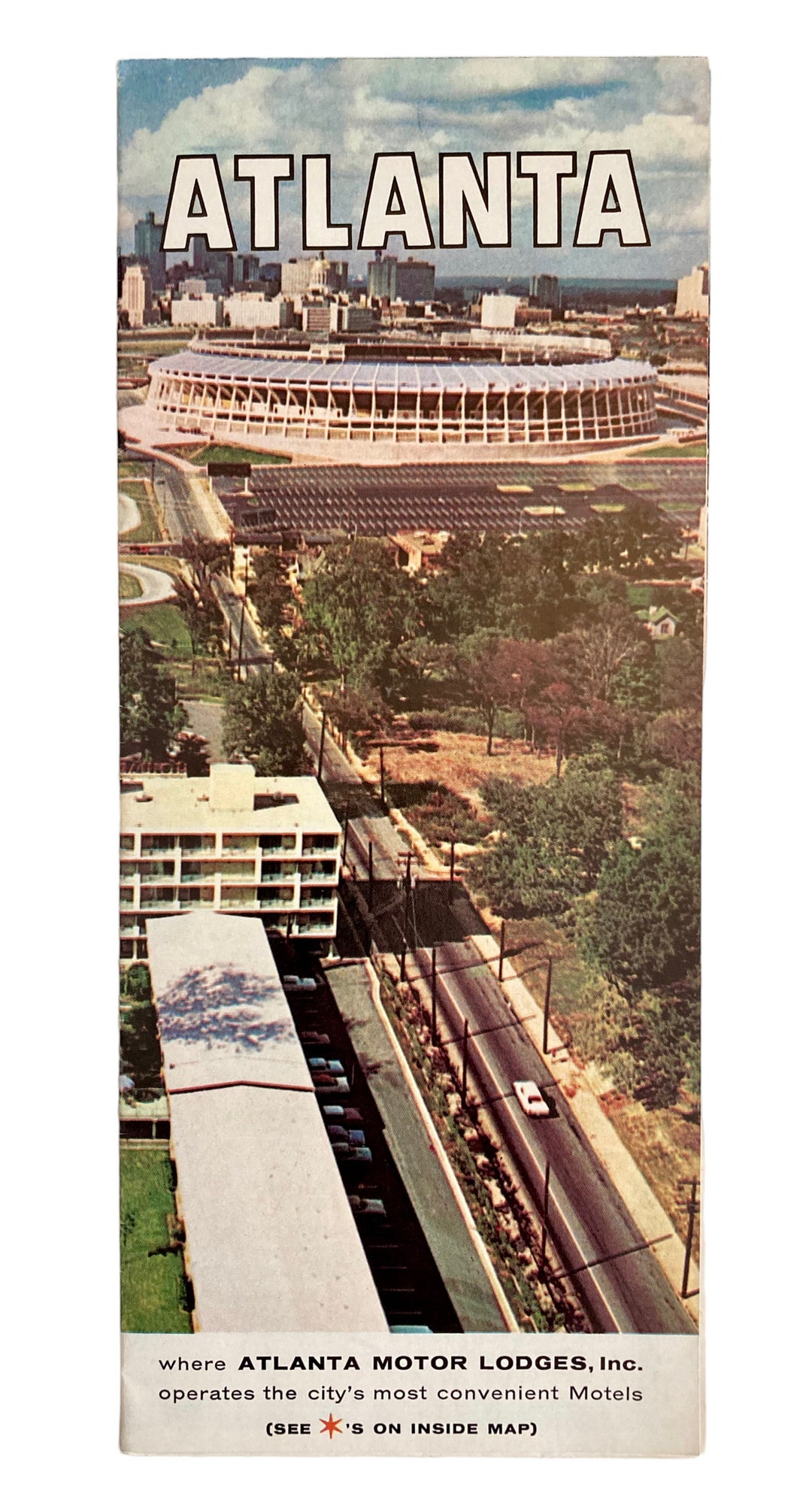 Vintage Atlanta GA Travel Guide Fold Out Brochure Points of Interest ...