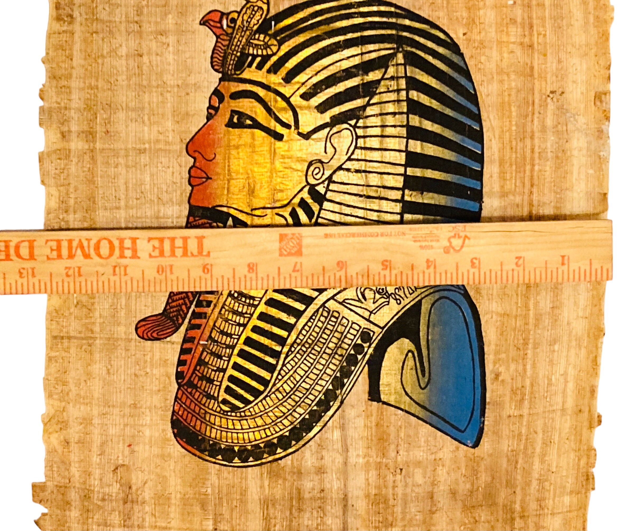 Vintage King Tut Painting on Handmade Papyrus Paper Egyptian Vintage ...