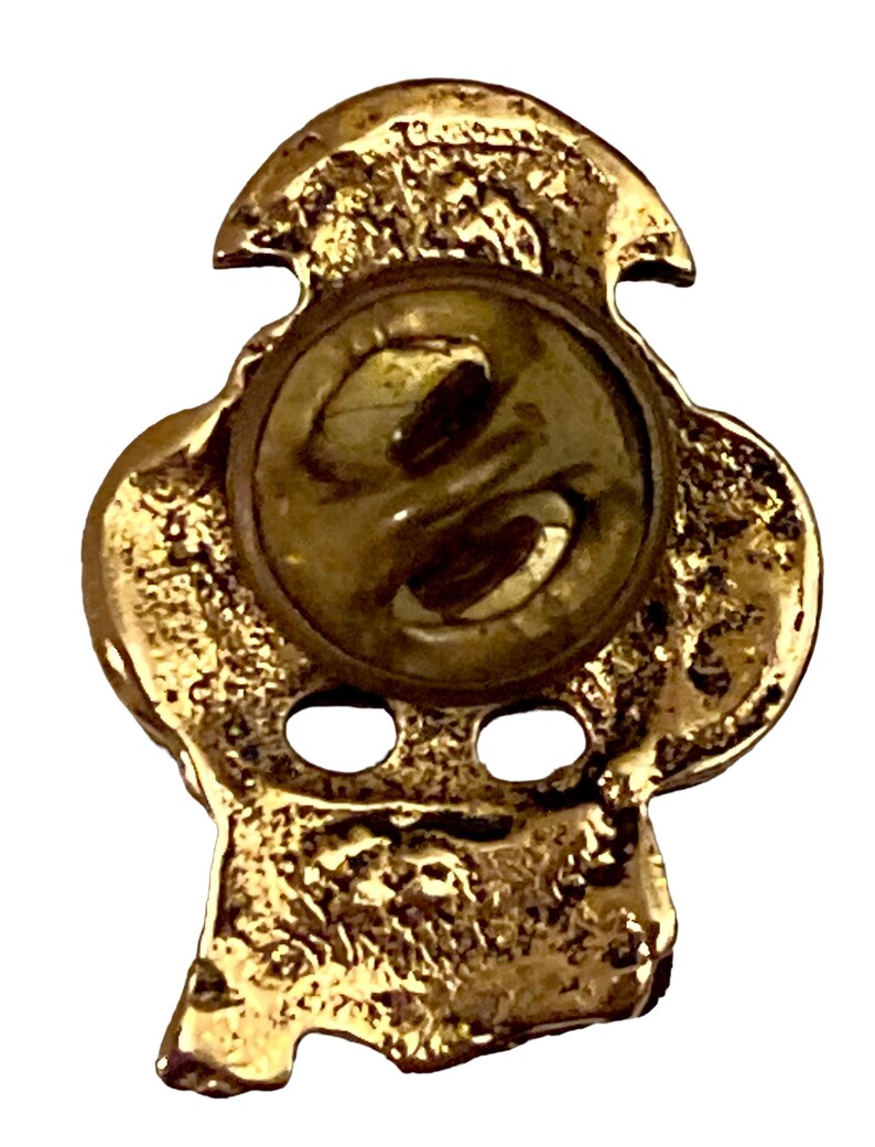 Vintage Italian Venetian Mask Lapel Pin Gold Tone Black Enamel ...
