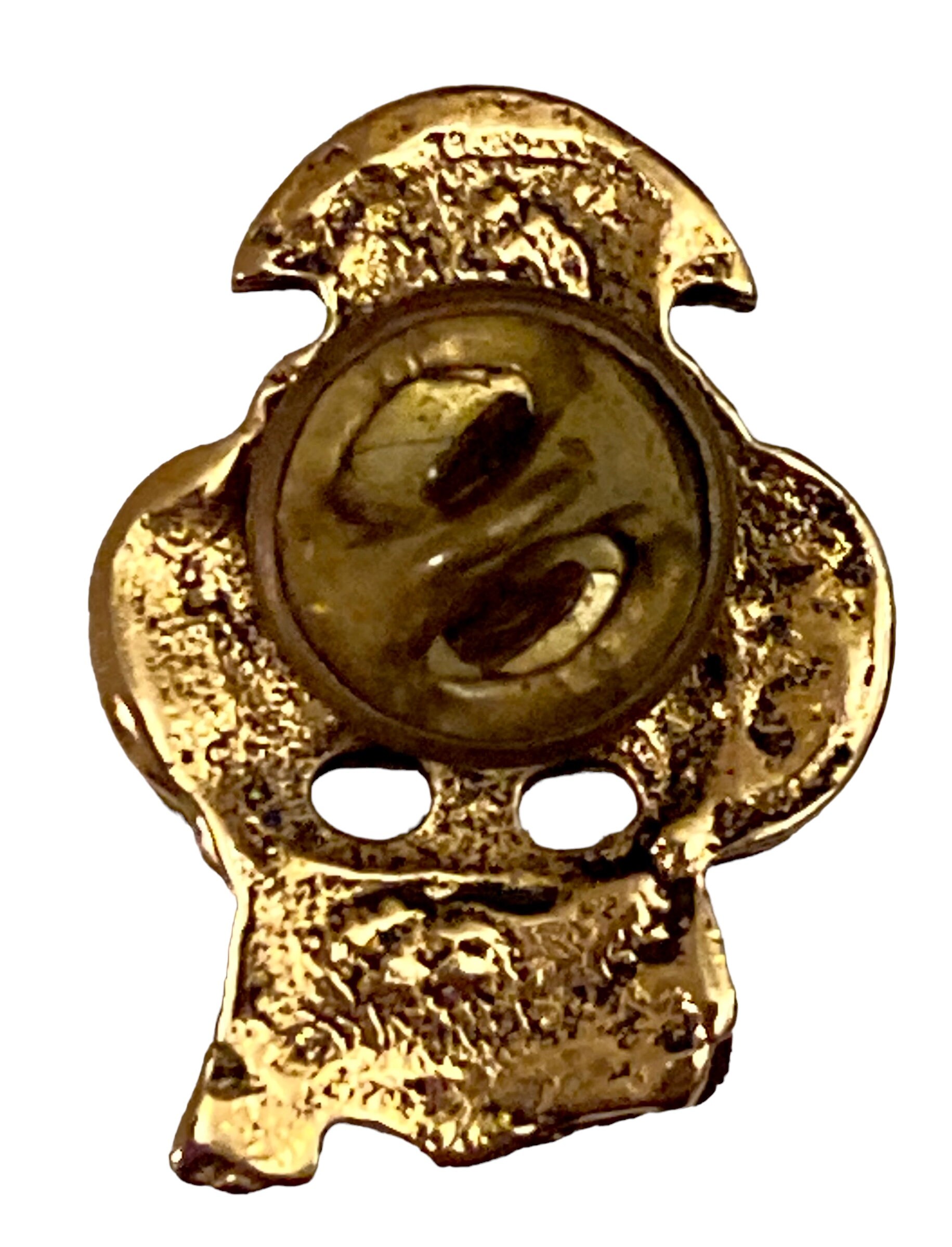 Vintage Italian Venetian Mask Lapel Pin Gold Tone Black Enamel ...