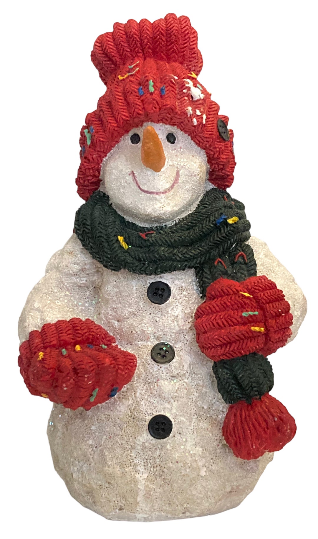 Don Mechanic Large Resin Snowman Figure Vintage Folk Art Christmas ...