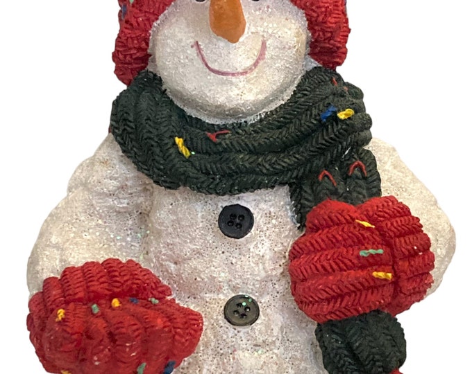 Don Mechanic Large Resin Snowman Figure Vintage Folk Art Christmas ...