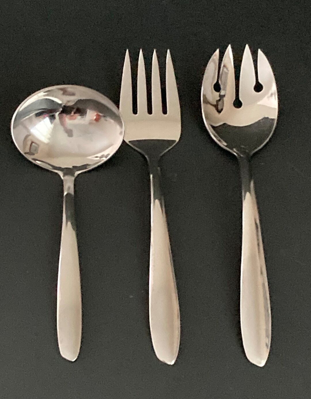 MCM Imperial Stainless Steel Pieces Ladle Meat Serving Fork Salad Fork ...