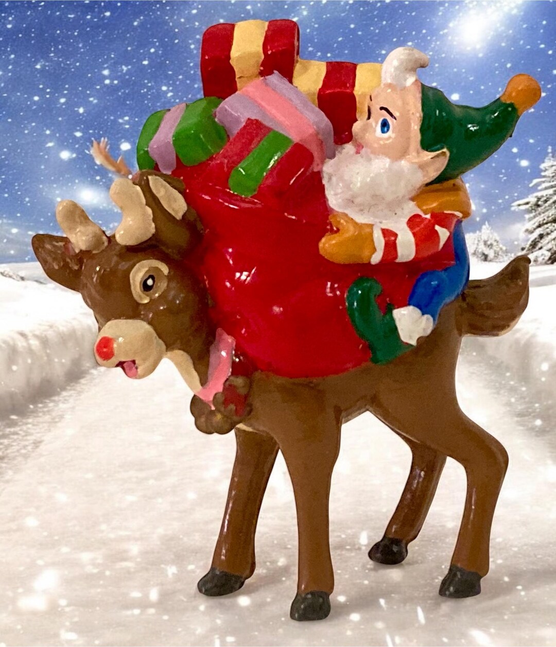 1988 Applause Rudolph the Red Nose Reindeer 50th Anniversary Figure ...