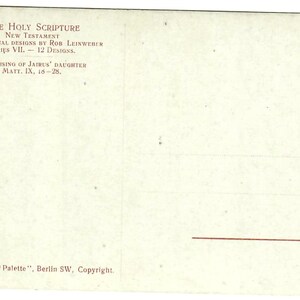 Antique Postcard GERMANY Holy Scripture Robert Leinweber Jesus Jairus ...