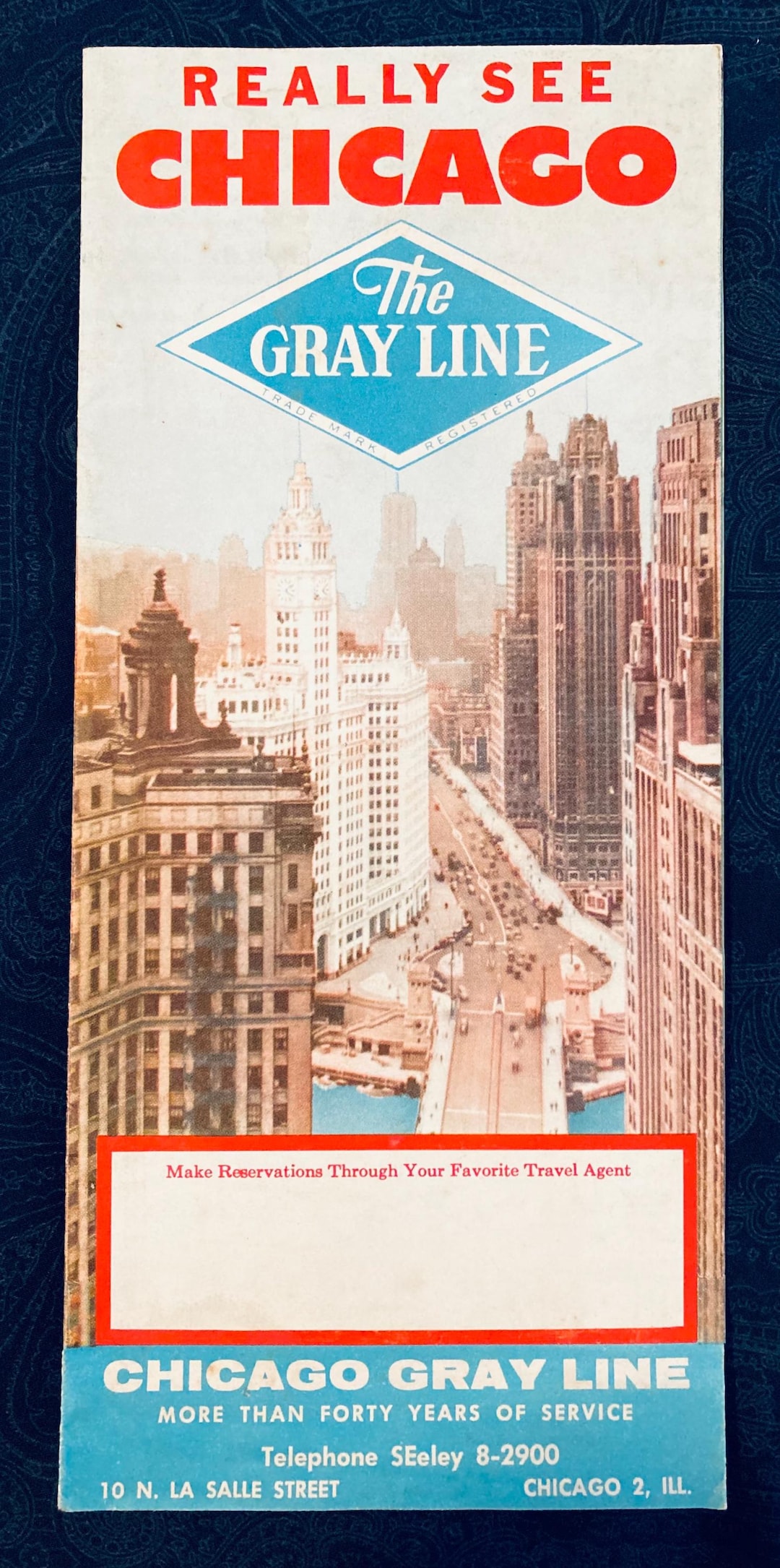1950s Gray Line Chicago Really See Chicago Tour Brochure Guide Chicago ...