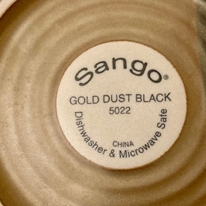 Sango Gold Dust Black Place Setting 4 Pieces Glazed Stoneware 5022 ...