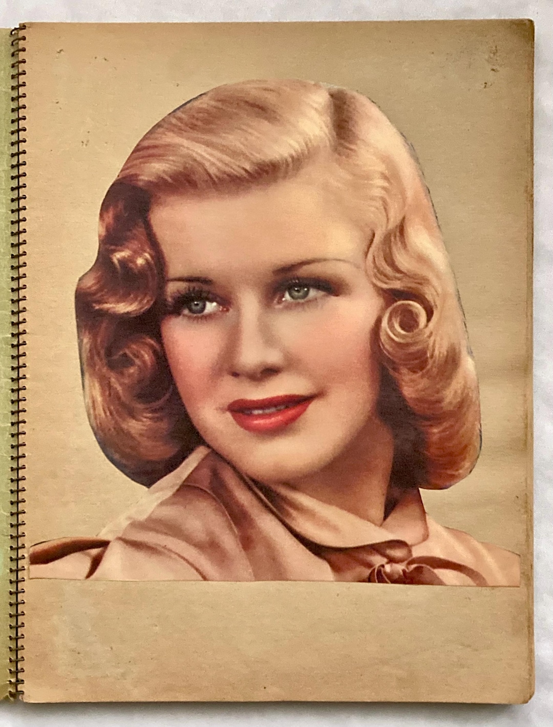 Vintage Hollywood Stars Scrapbook 1930s 40s Ginger Rogers Katherine ...