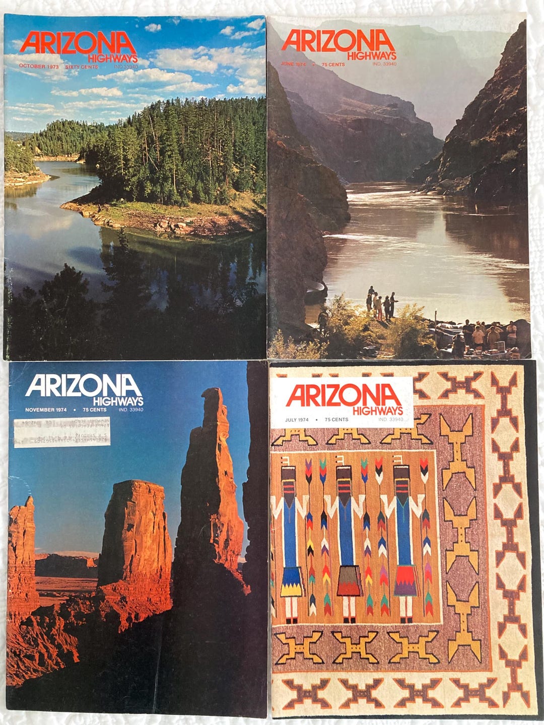 1970s Arizona Highways Magazines Lot of 4 Indian Blankets Grand Canyon ...