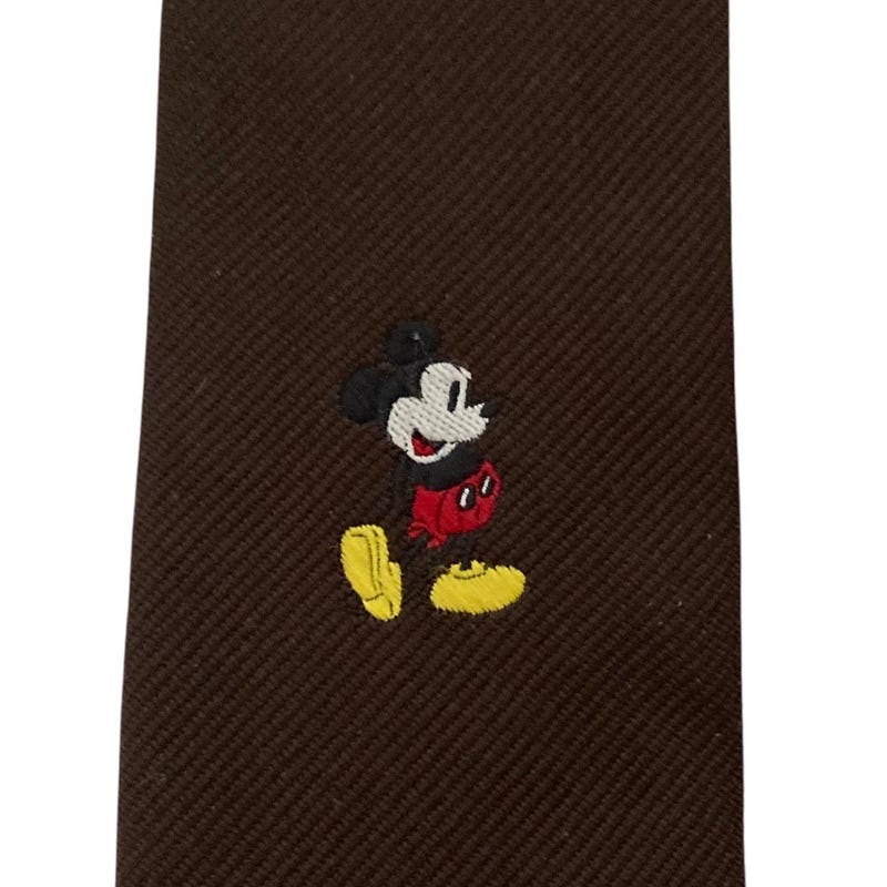 Vintage Narrow Brown Tie - Etsy