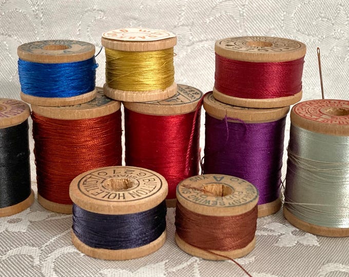 Vintage Silk Thread 10 Spools Mixed Brands Belding Corticelli Woolco ...