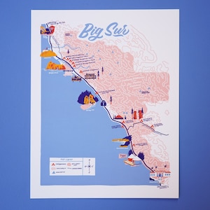 Big Sur Map - Etsy