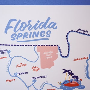 Florida Springs Map - Etsy