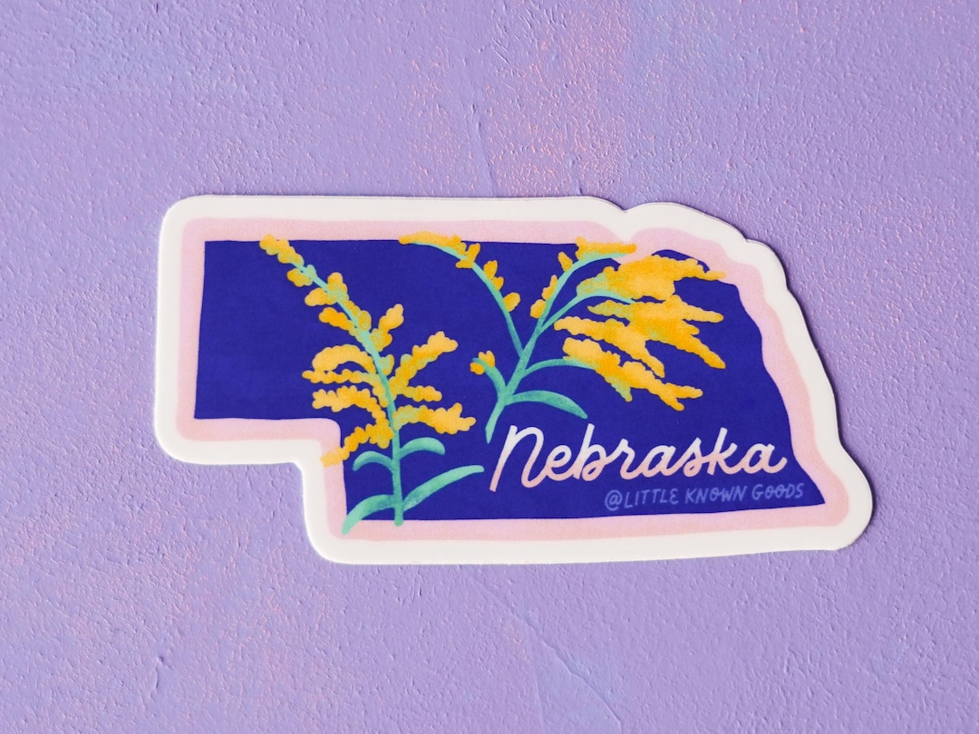 Nebraska State Flower Goldenrod Sticker - Etsy