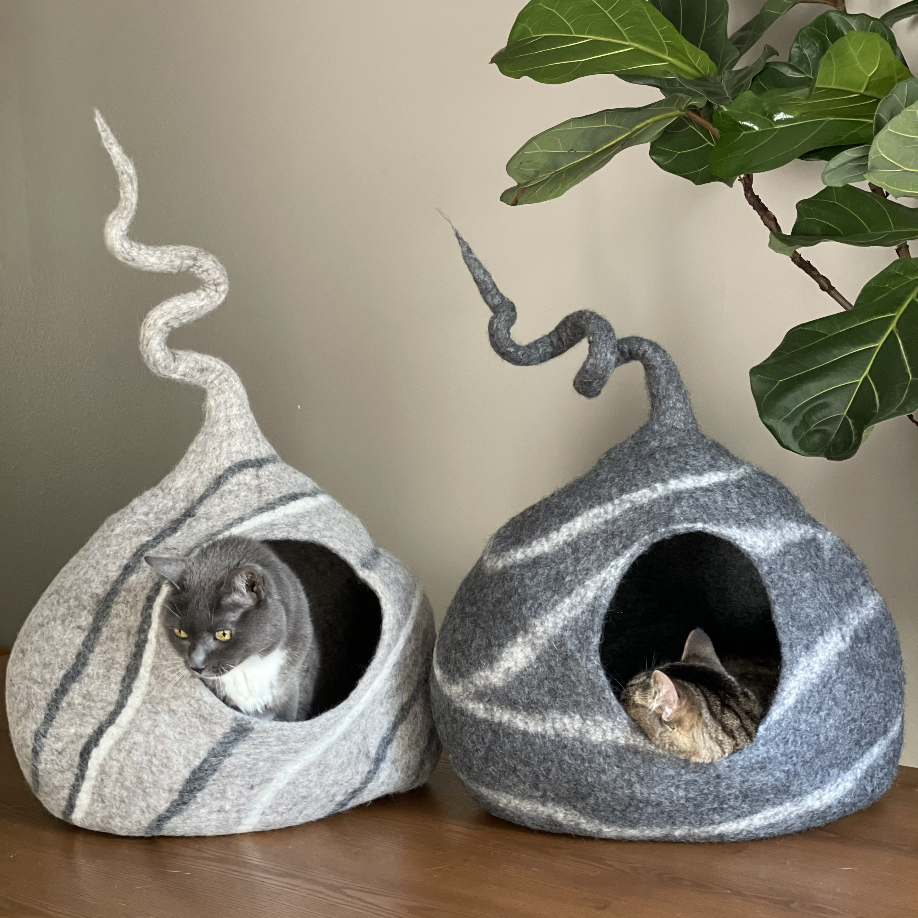 Large Cat Cave Wool Cat Cave Felted Wool Cat House Wool Cat | Etsy