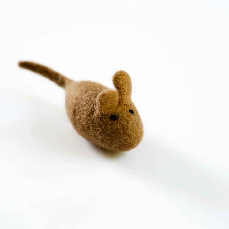 Wool Cat Toy Interactive Wool Mouse/ Kitten Toy/ Cat Toy Mouse/ Felted ...