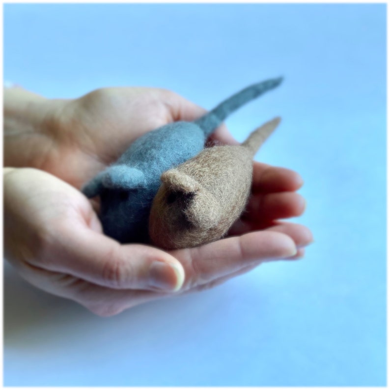 Wool Cat Toy Interactive Wool Mouse/ Kitten Toy/ Cat Toy Mouse/ Felted ...