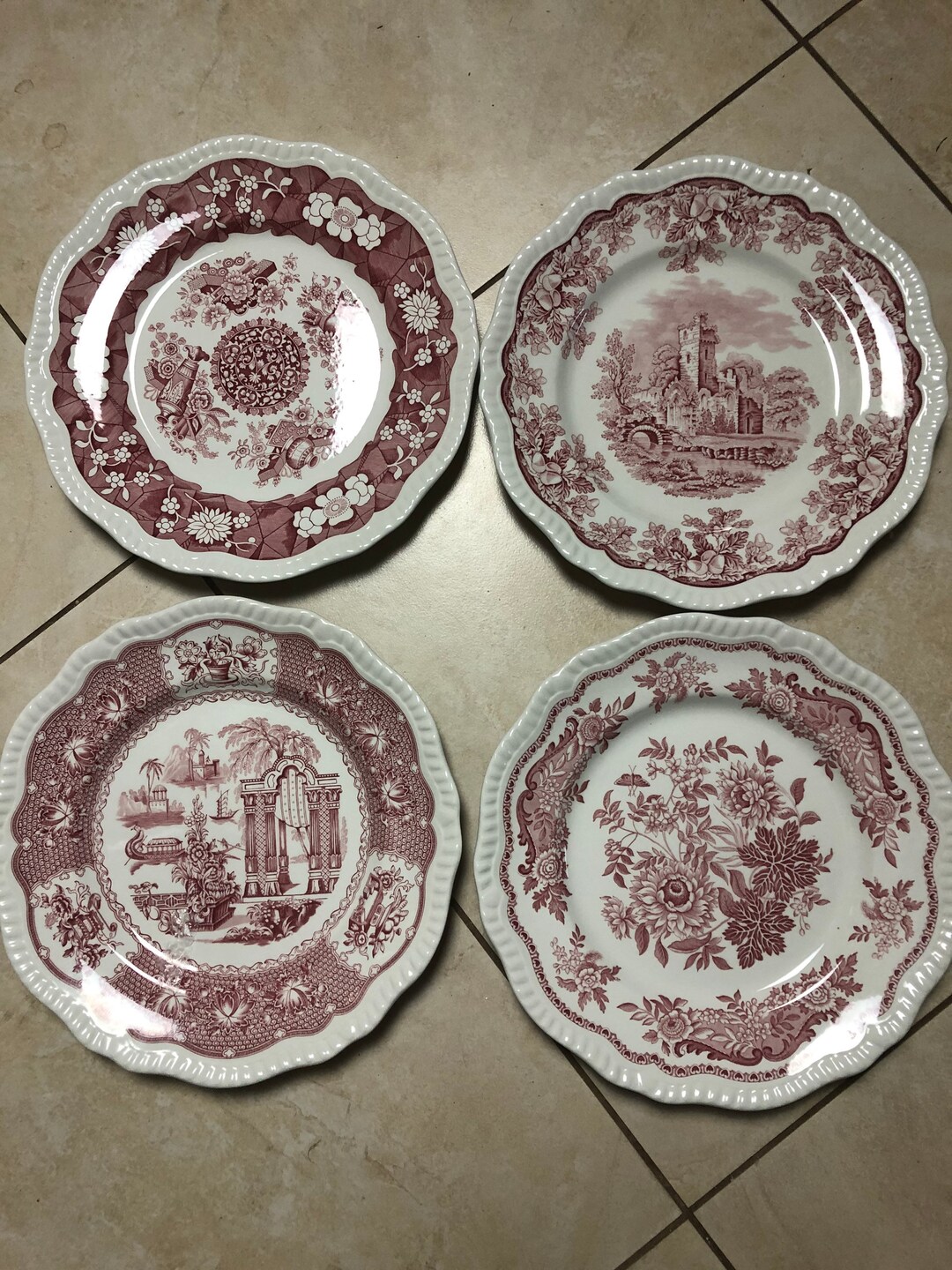 Lot of 4 Spode Archive Collection Regency Plates - Etsy