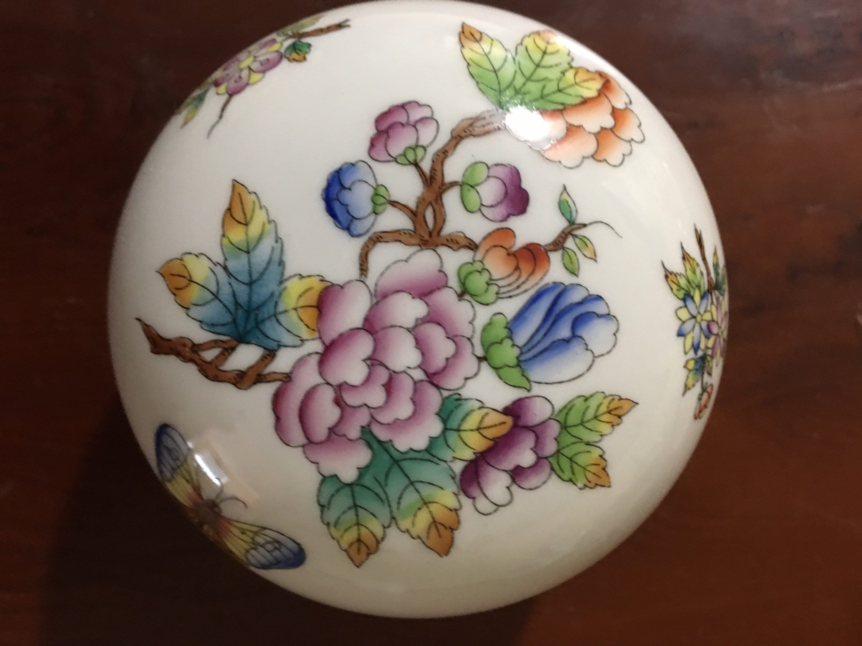 VTG Herend Queen Victoria Hand Painted Bon Bon Box - Etsy