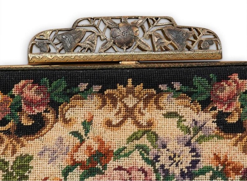 Antique Needlepoint Purse - Etsy
