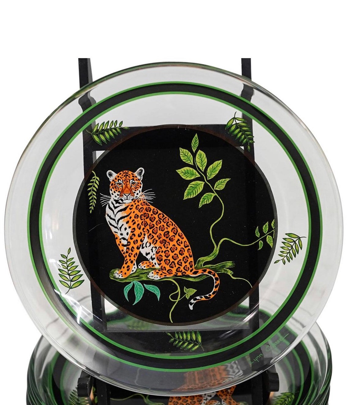 Six Vintage Jaguar Jungle Leopard Plates - Etsy
