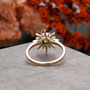 Personalized Engagement Ring Sun Shape Design Ring Round Cut - Etsy