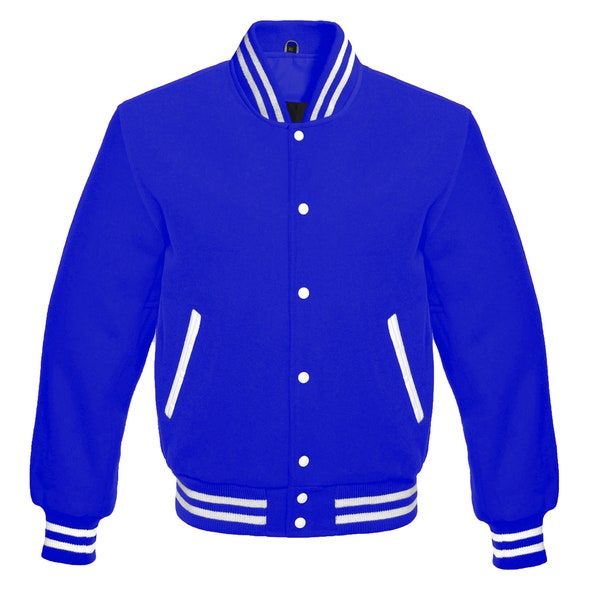 Royal Blue Letterman Jacket - Etsy