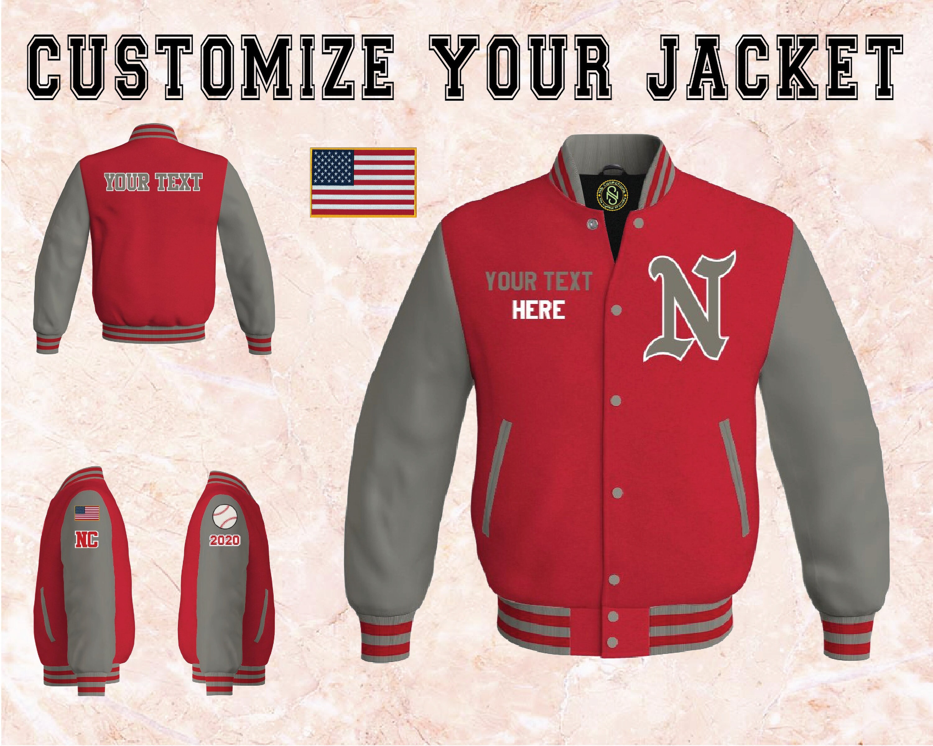 Customize Varsity Jacket Letterman Baseball Bomber Style Wool | Etsy