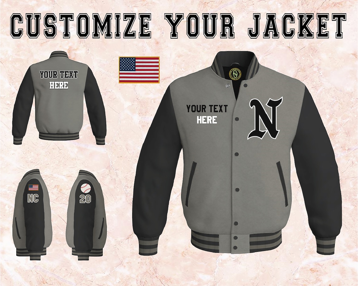 Customize Varsity Jacket Letterman Baseball Bomber Style Wool | Etsy