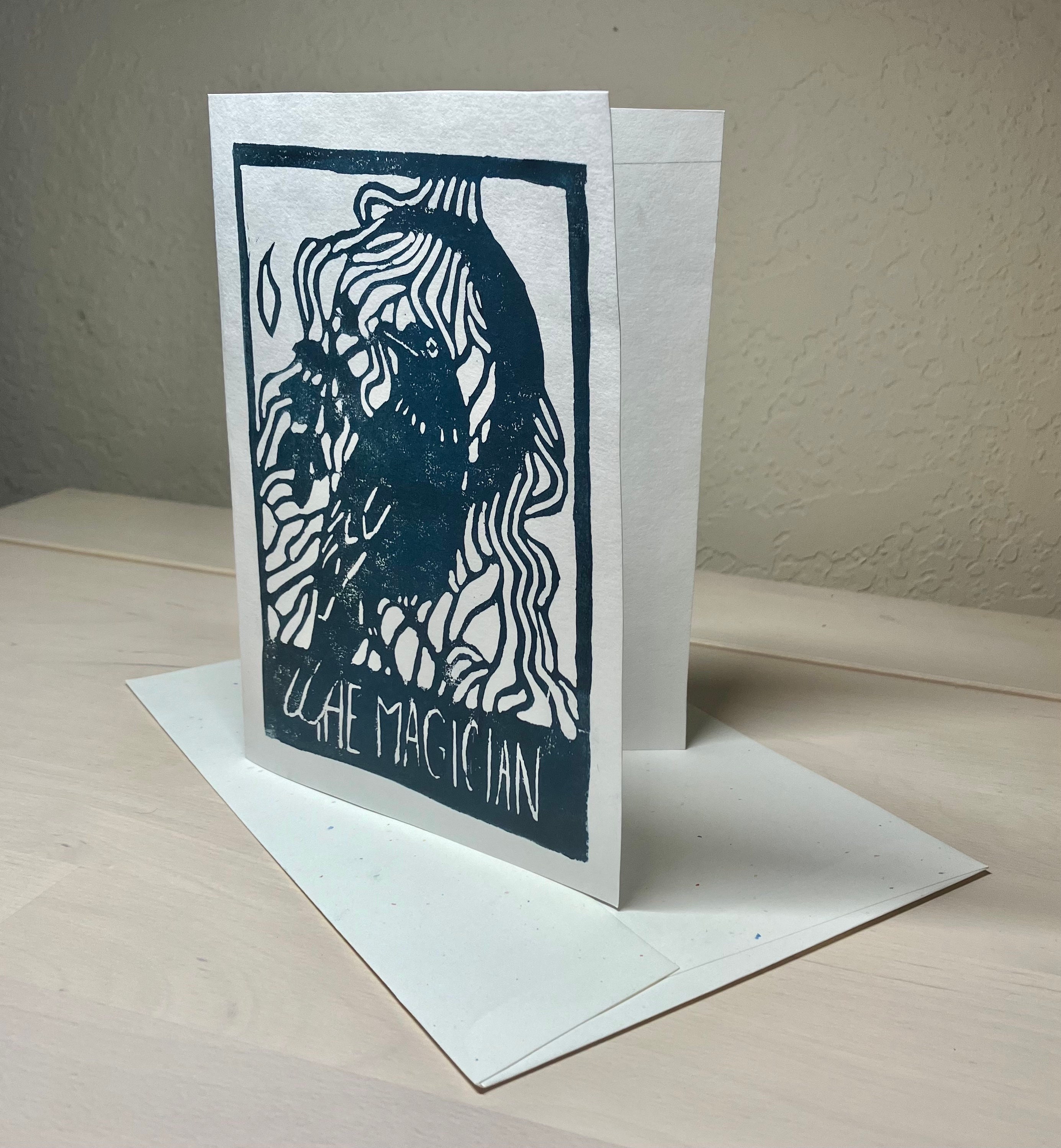The Magician: Tarot Block Print - Etsy