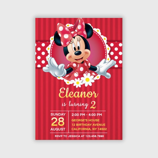 Red Minnie Mouse - Etsy