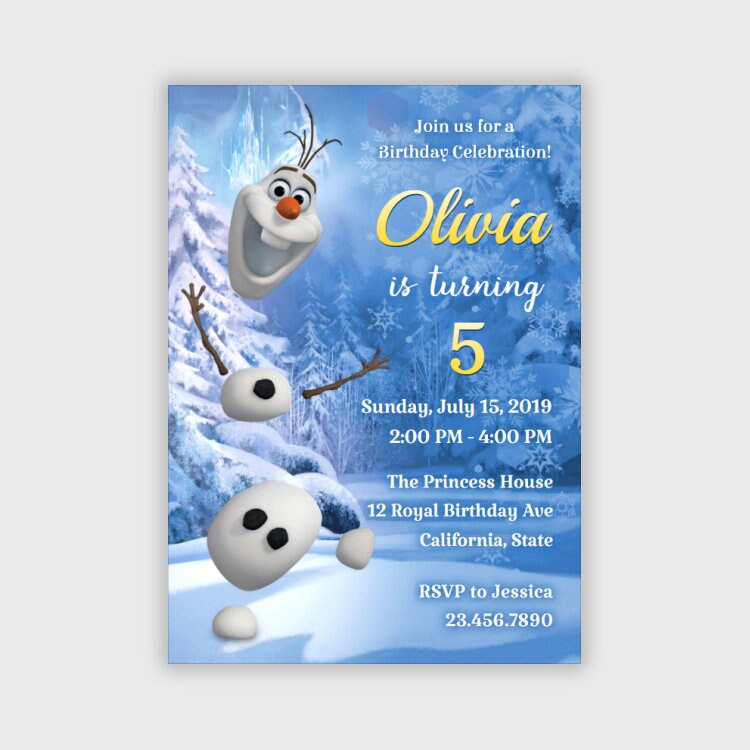 Olaf Party Invitations