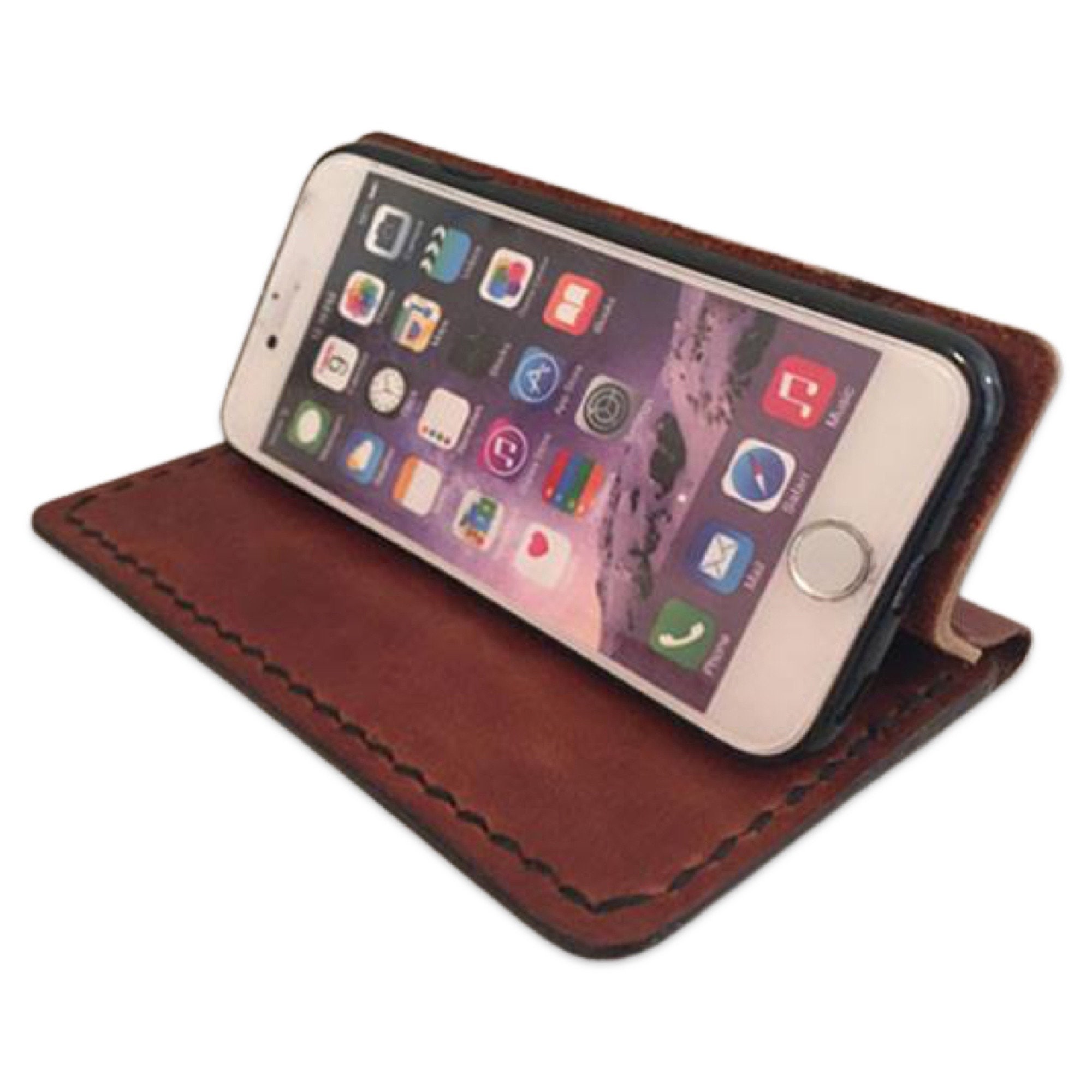 Steampunk Inspired Personalized Retro Style Genuine Leather iPhone ...