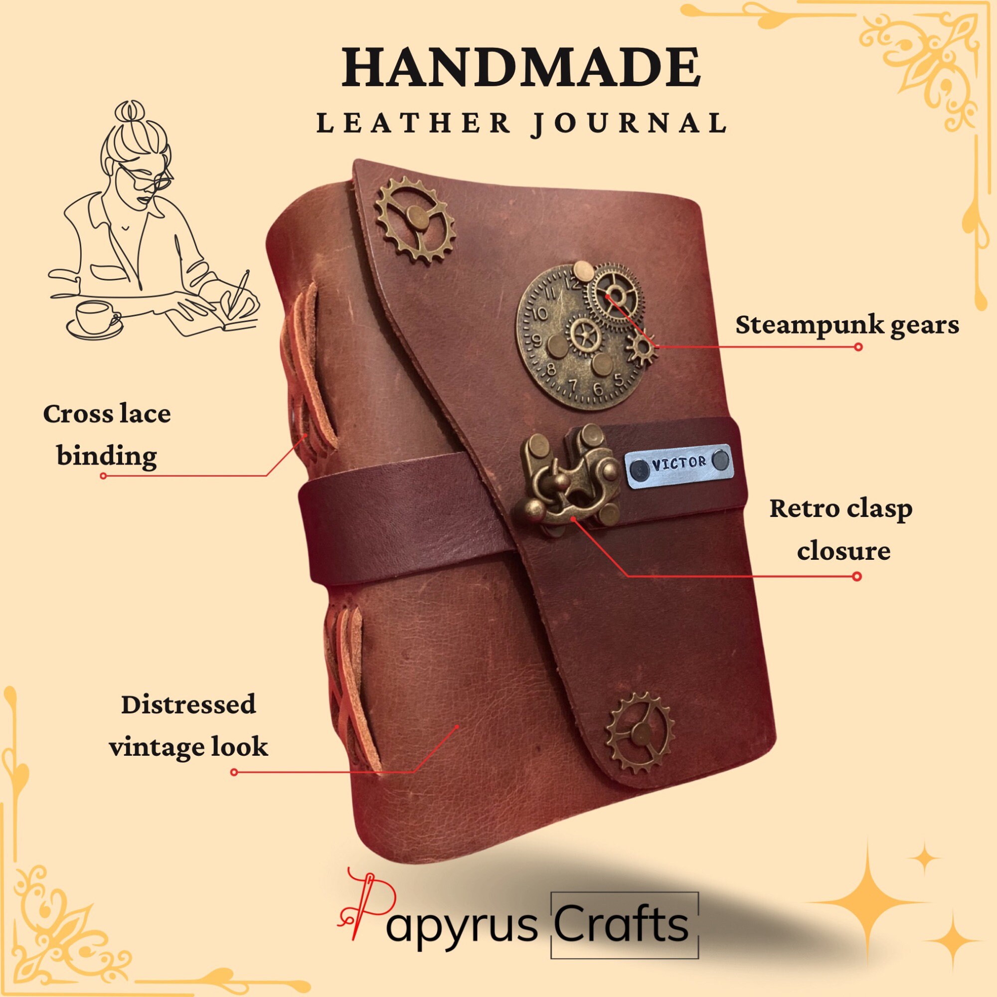 Papyrus Crafts - Steampunk-inspired Personalized Handmade Leather ...