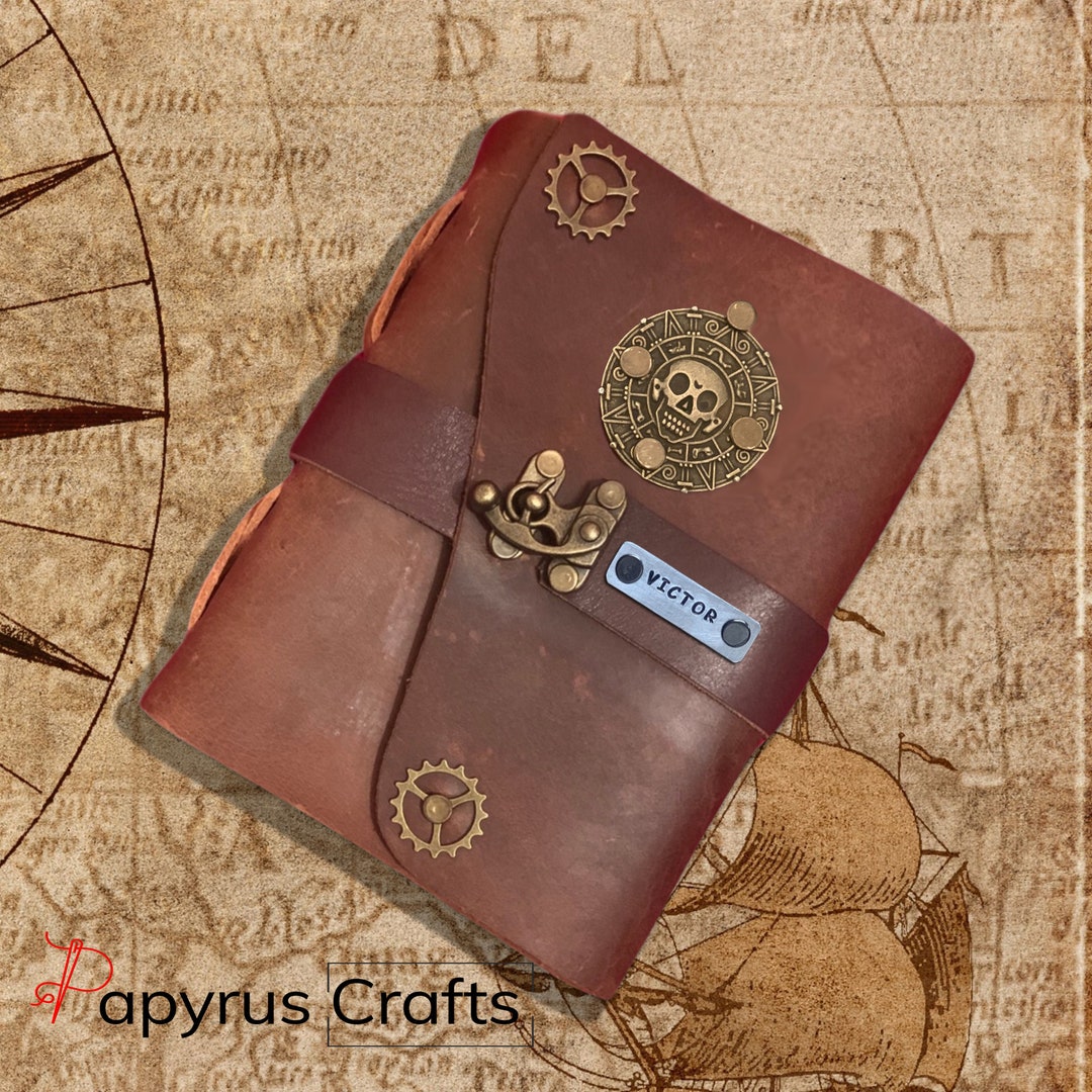 Papyrus Crafts Steampunk-inspired Personalized Handmade Leather Journal ...