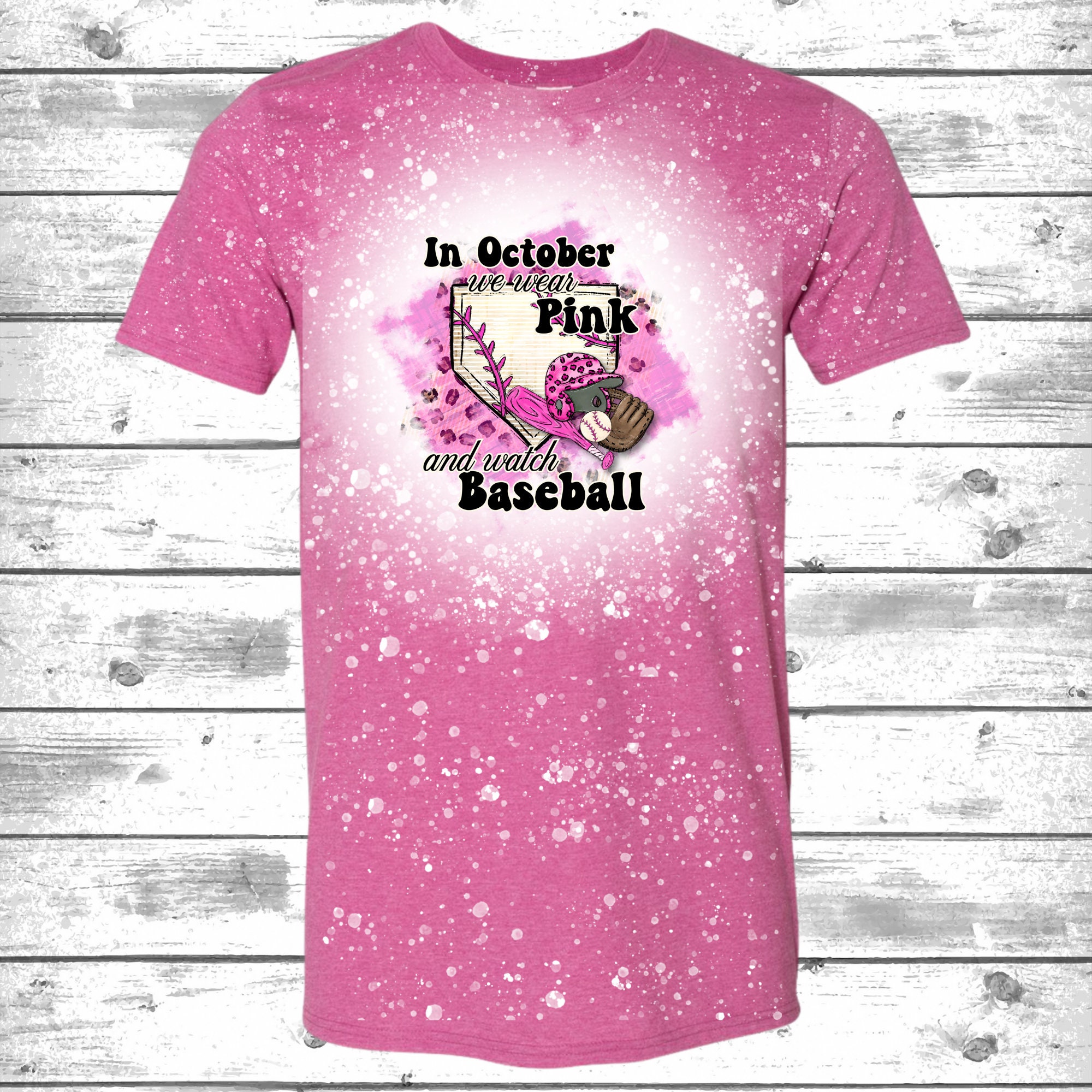 In October We Wear Pink Softball or Baseball October Breast Cancer ...