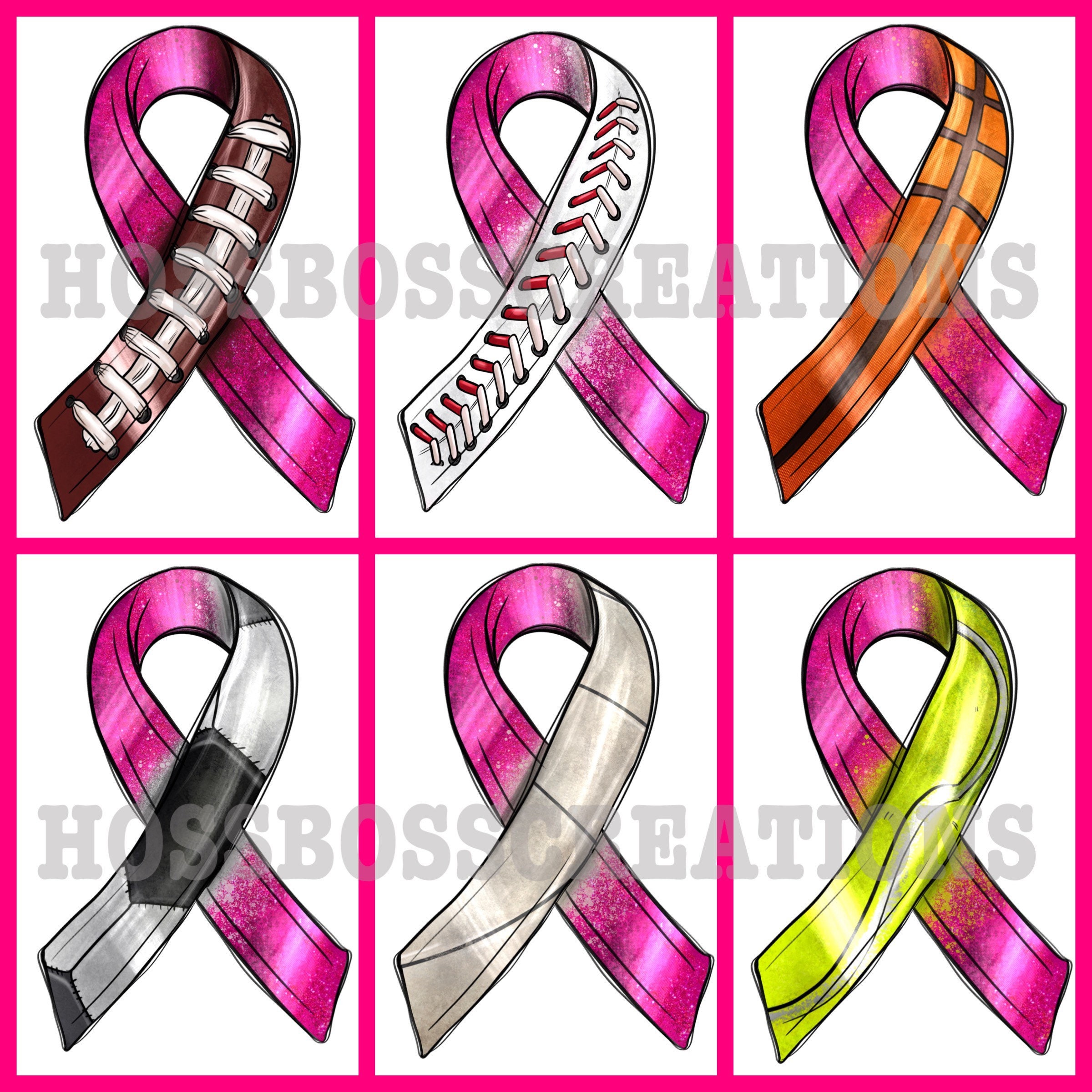 Breast Cancer Awareness Sport Ribbon Sublimated Bleached Tee, Shirt ...