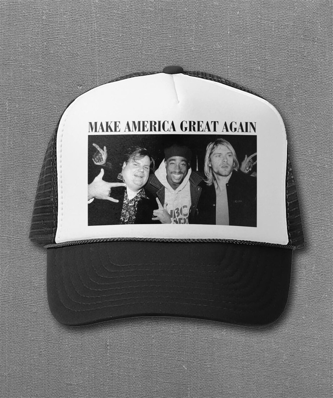 Chris Farley Tupac Kurt Cobain Hat Make America Great Again Election ...