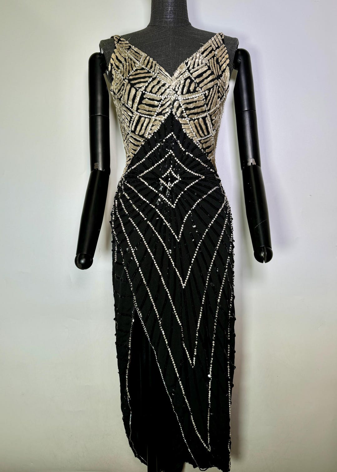 Devore Velvet Evening Dress - Etsy