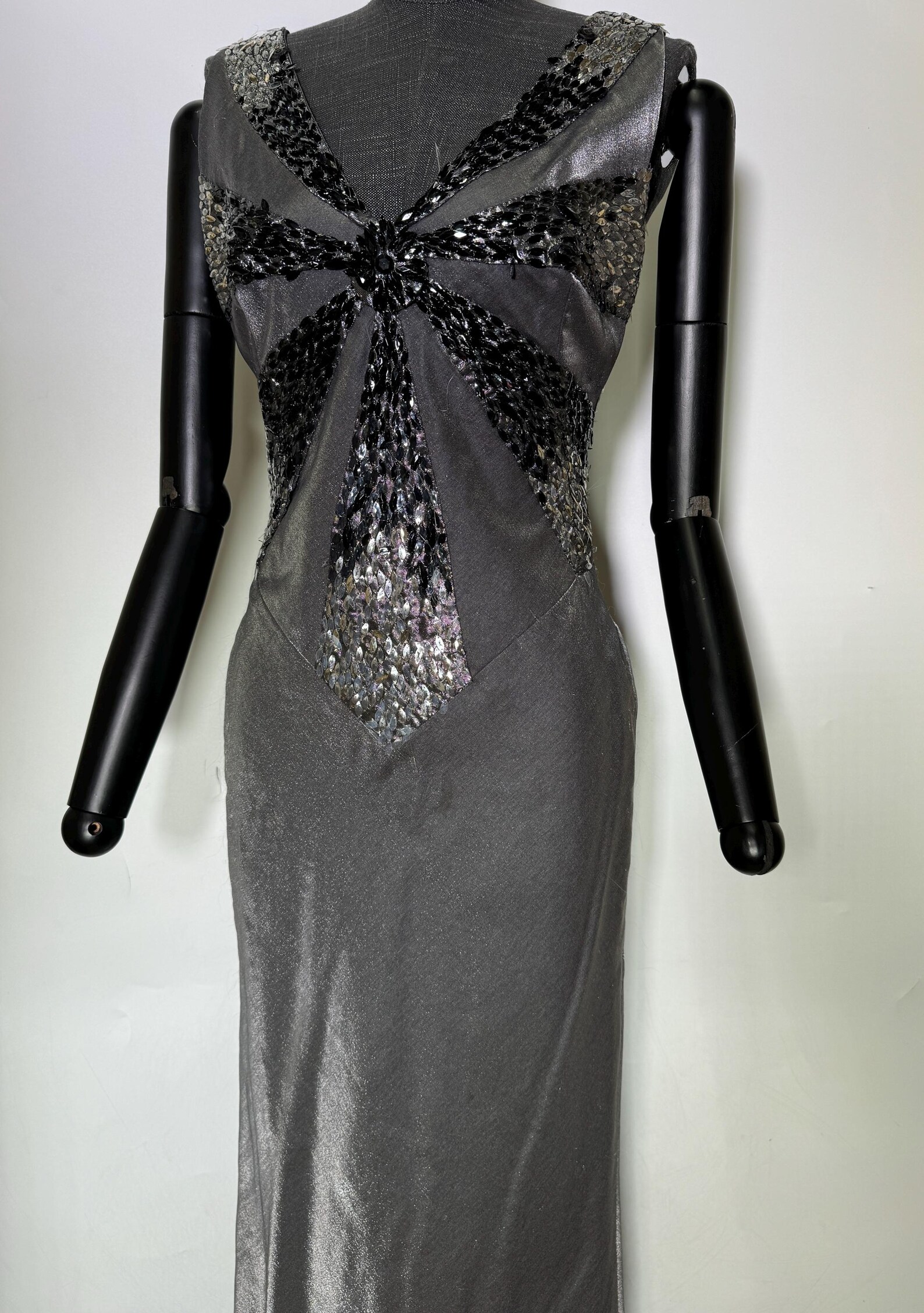1930's Style Dress With Feather Cape - Etsy