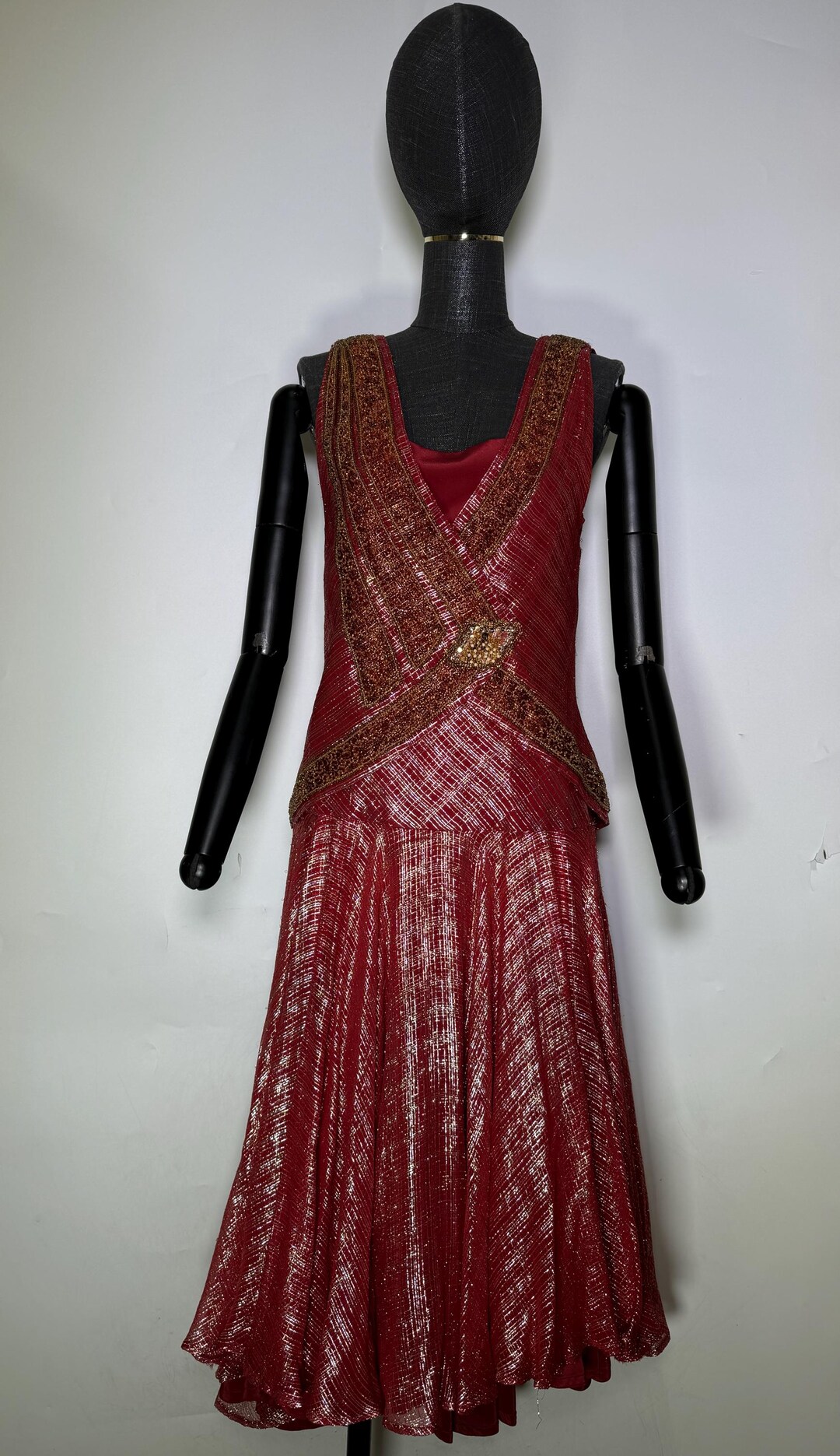 Hand Beaded Silk Show Dress - Etsy